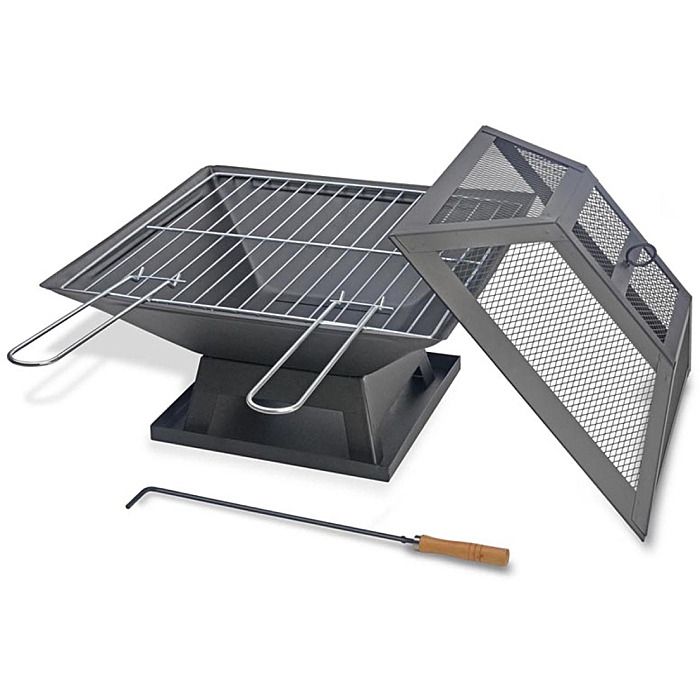 Square Fire Pit & BBQ Grill – Surefire Wood NI